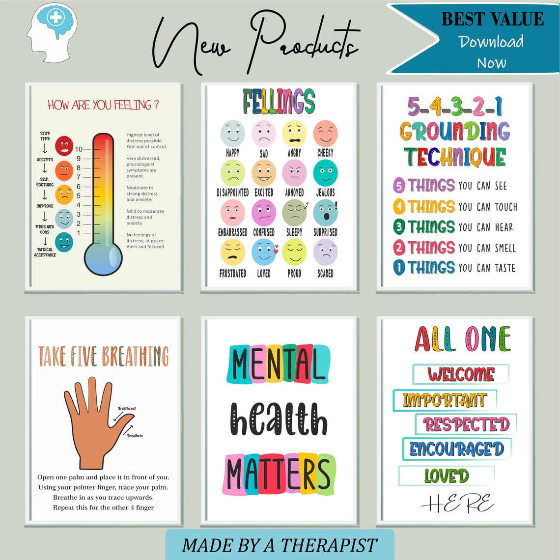 30 Calm Corner Sign CBT DBT Social Studies Classroom Decor - Etsy