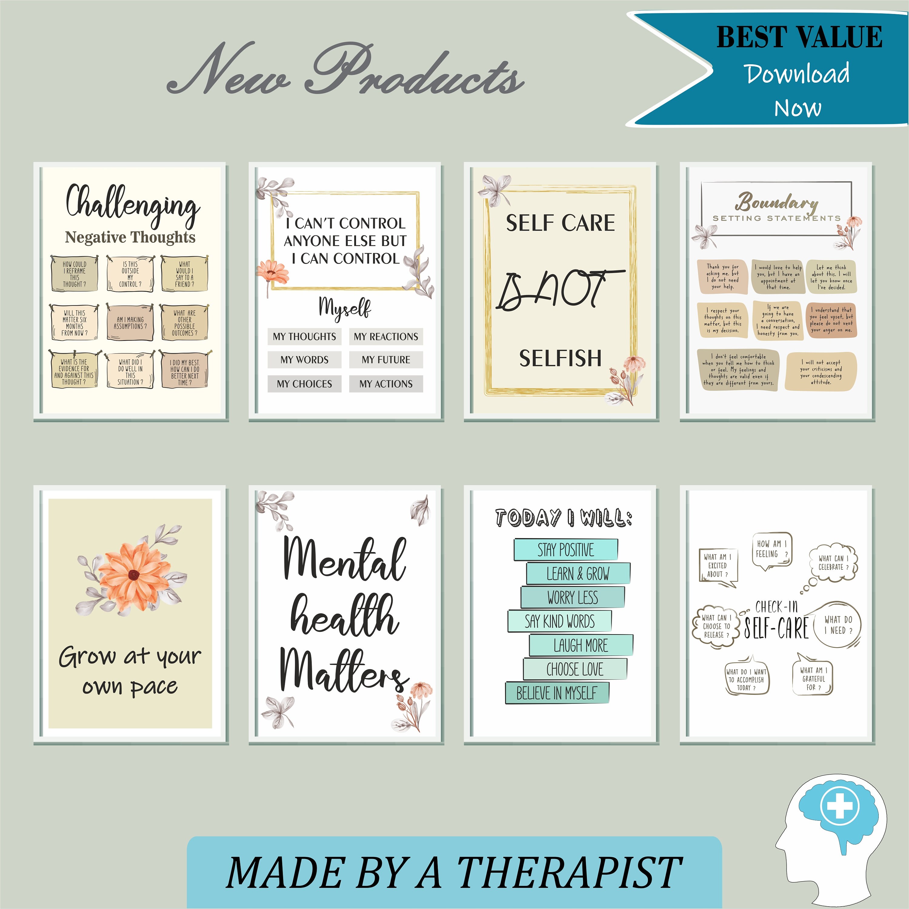 40 Boho Classroom Decor Bundle Therapy Office Decor Calming Down Corner ...