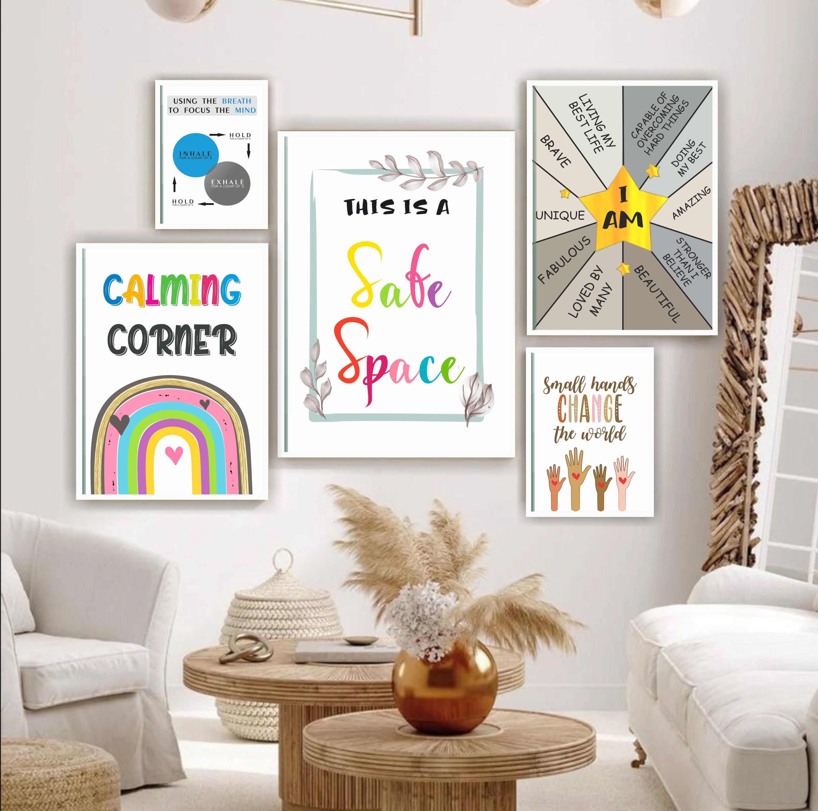 32 Middle School Classroom Decor Feelings Chart Mental Health Prints ...