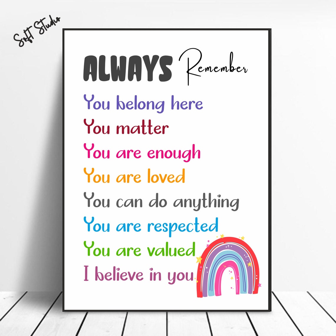 20 Inclusive Wall Art Sign Social Worker Equality Safe Space Inclusion ...