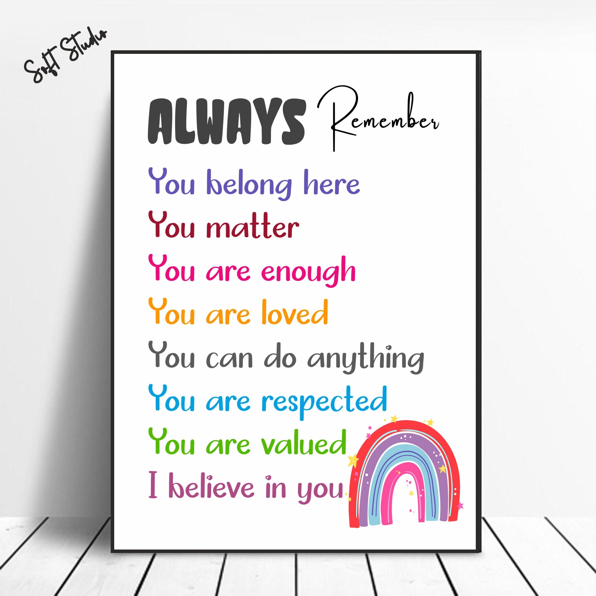 20 Inclusive Wall Art Sign Social Worker Equality Safe Space Inclusion ...