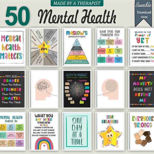 Mental Health Bulletin Board Kit - Etsy
