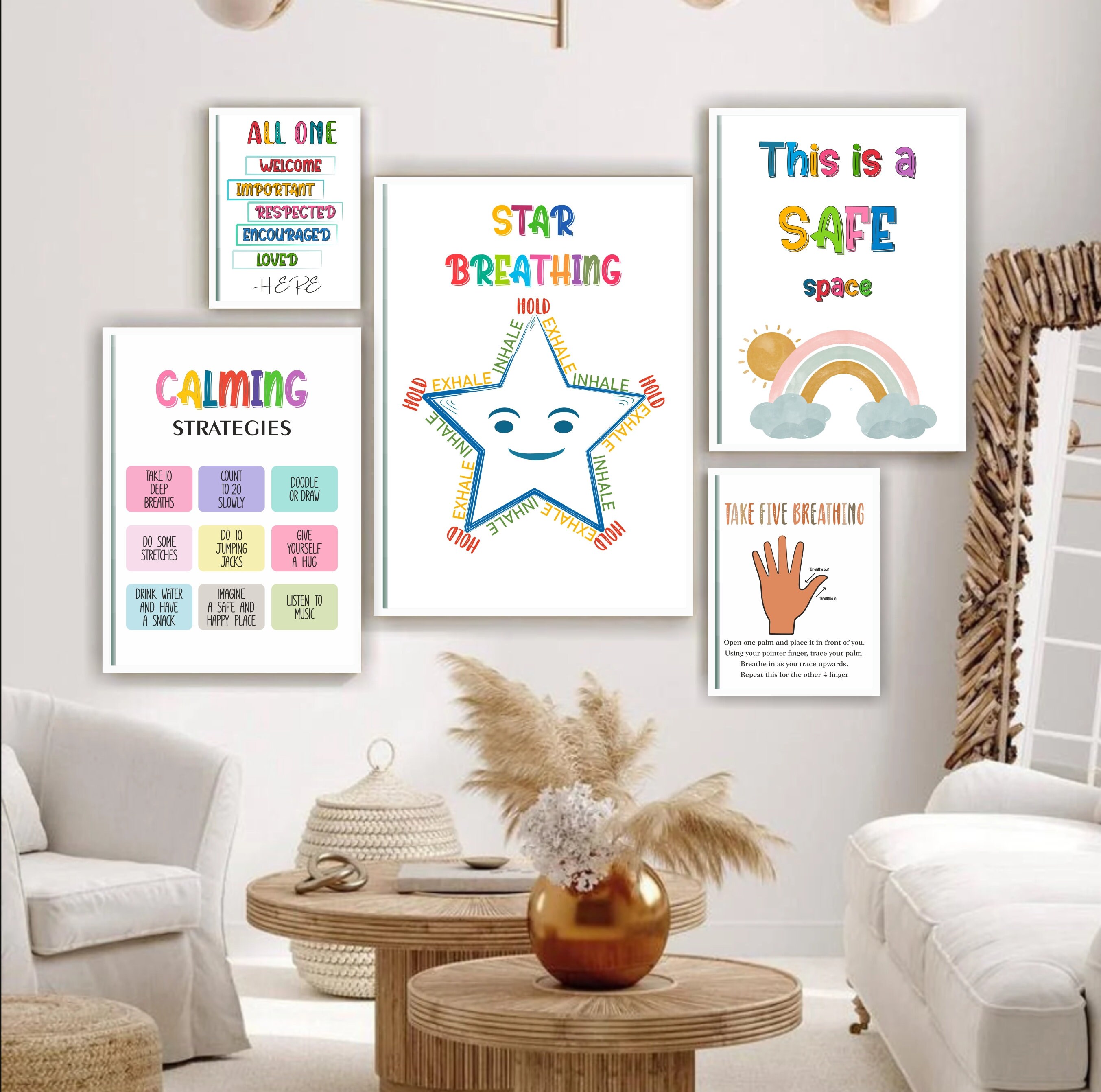 40 School Counselor Posters Calm Down Corner Toddler Calm Corner Sign ...