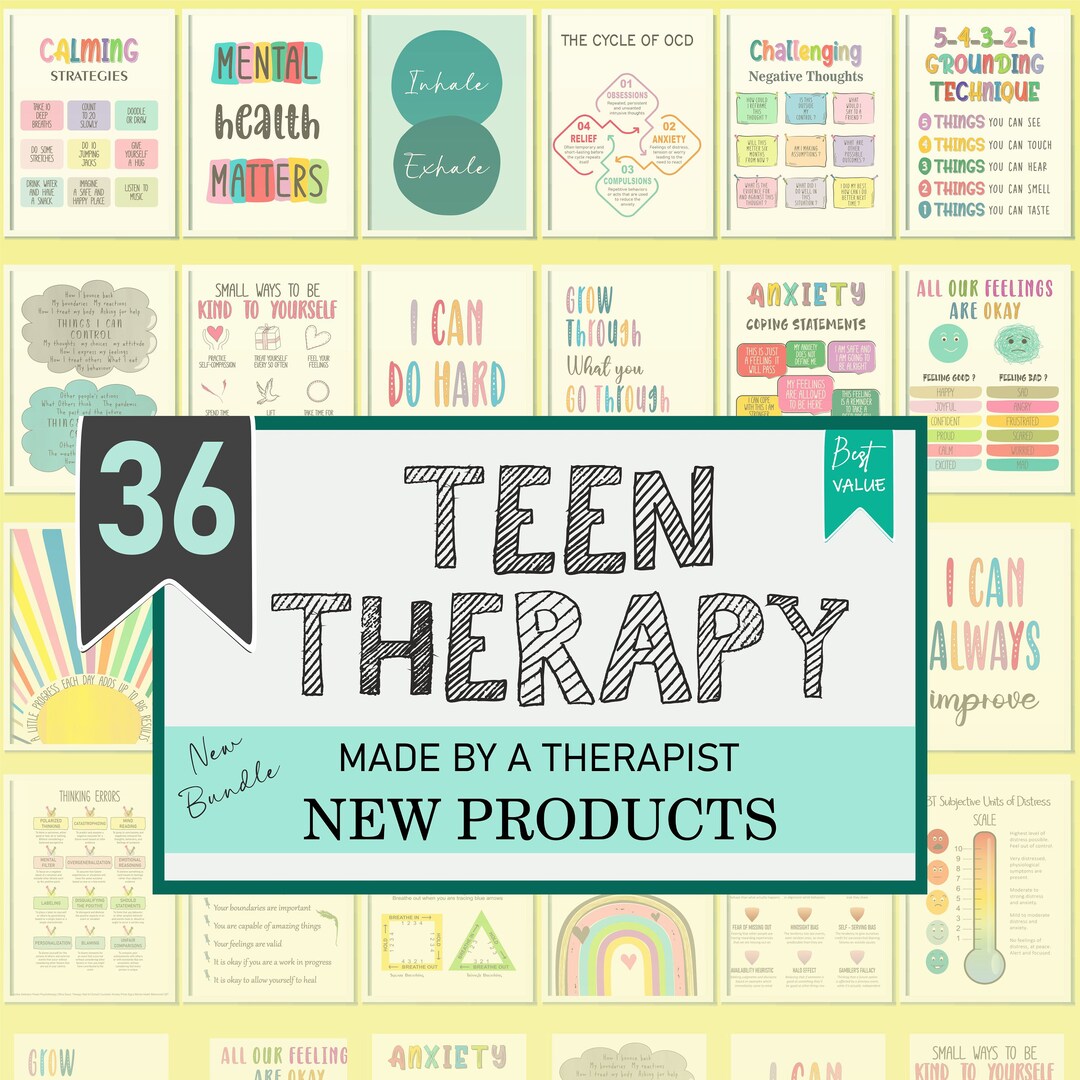 36 Social Worker Office Decor Door Sign Bundle Mental Health Poster ...