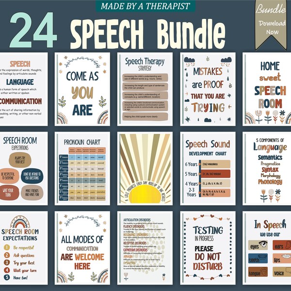 Minimalist Speech Therapy Decor - Etsy