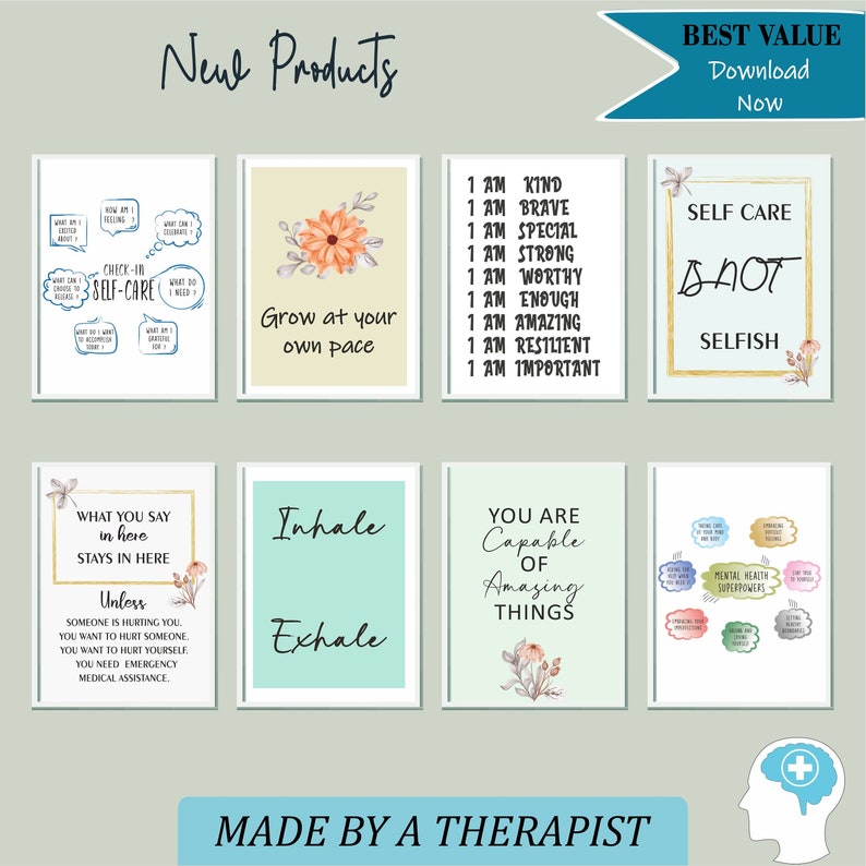 60 School Counselor Office Therapy Art Calm Colors Classroom Decor ...