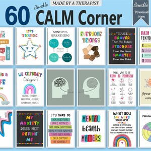 60 Calm Colors Classroom Decor Educational Posters Printable Emotions ...