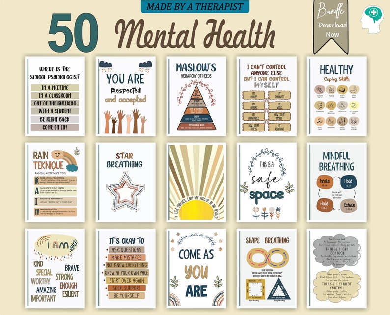 50 Therapist Office Decor Signs Counseling Posters Therapy Wall Art ...