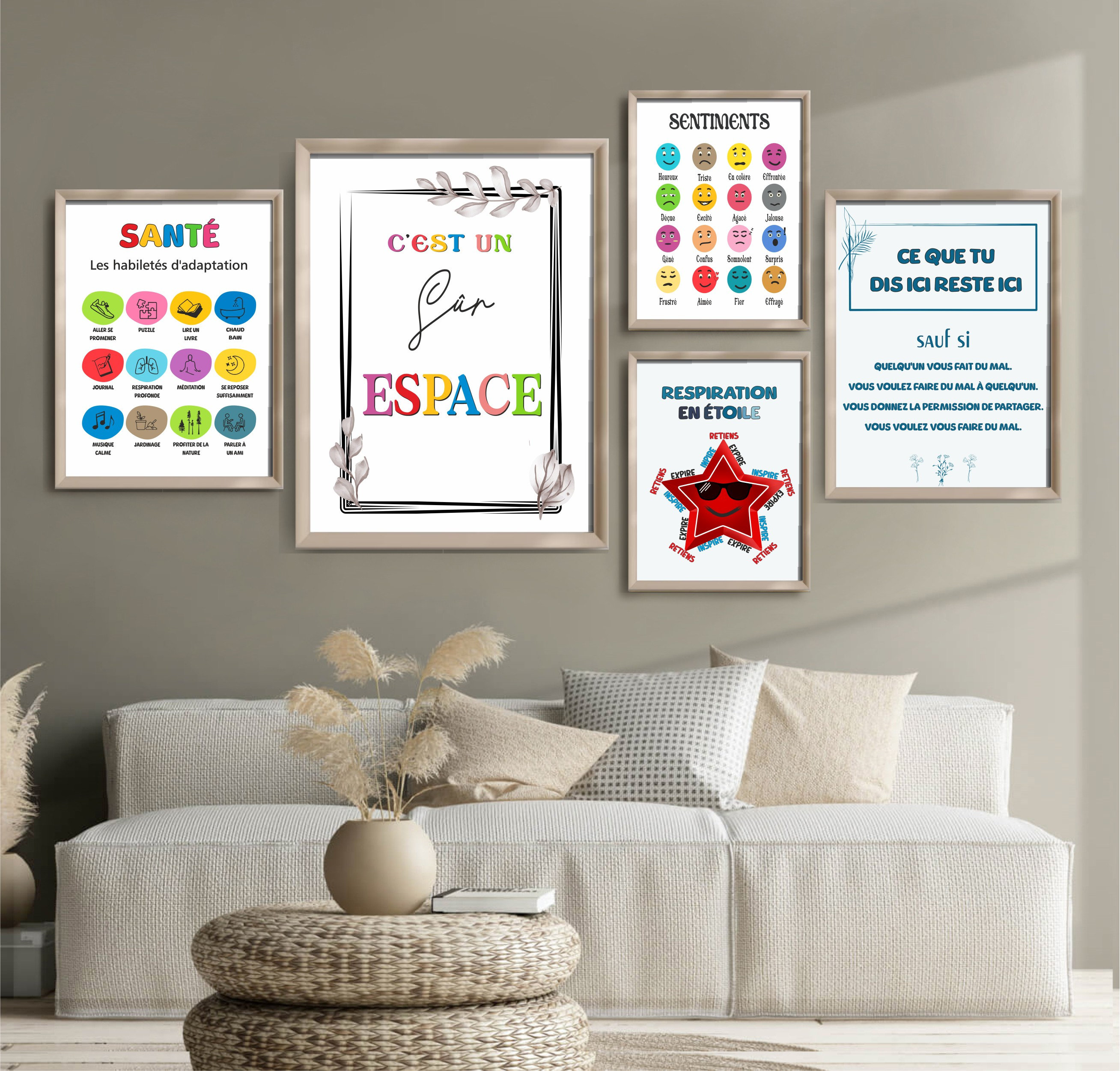 28 French Affiches Santé Mentale Therapy Print French Therapy Office ...