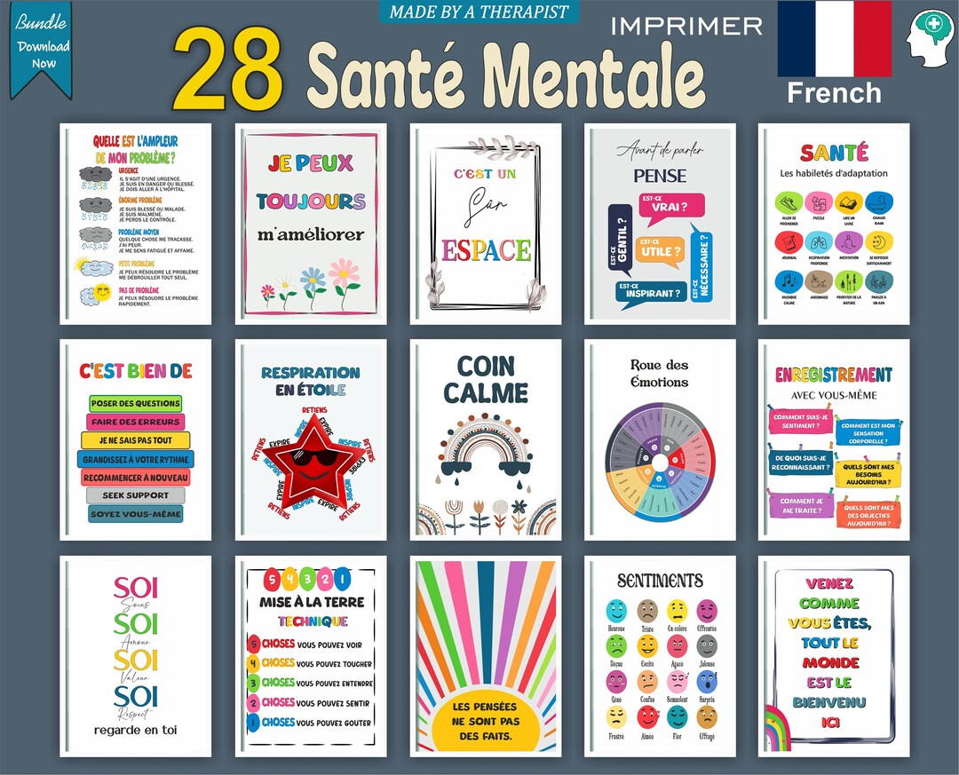 28 French Affiche Enfant Therapy Office Decor Trousse école Therapist ...