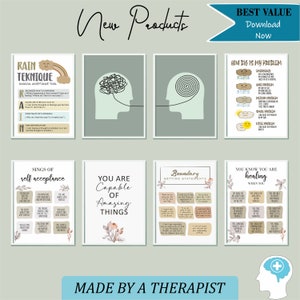 50 Office Menthal Counselor School Decor Mental Health Posters ...