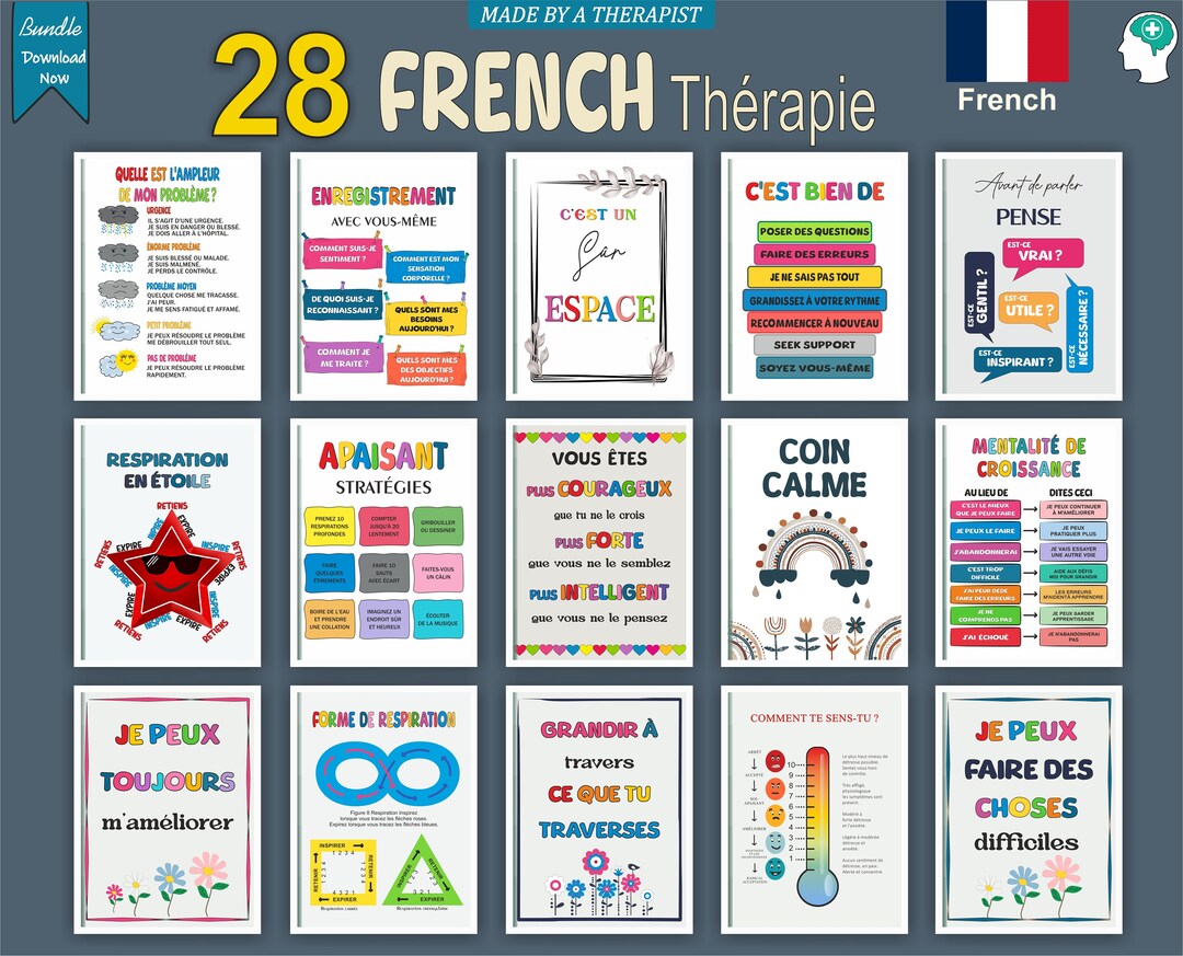 28 French Affiches éducatives Calm Corner Posters Trousse école Affiche ...