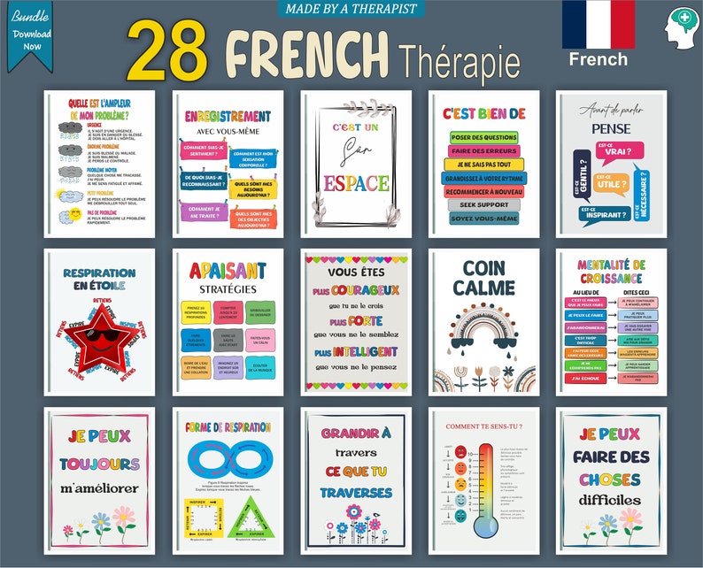 28 French Affiches éducatives Calm Corner Posters Trousse école Affiche ...