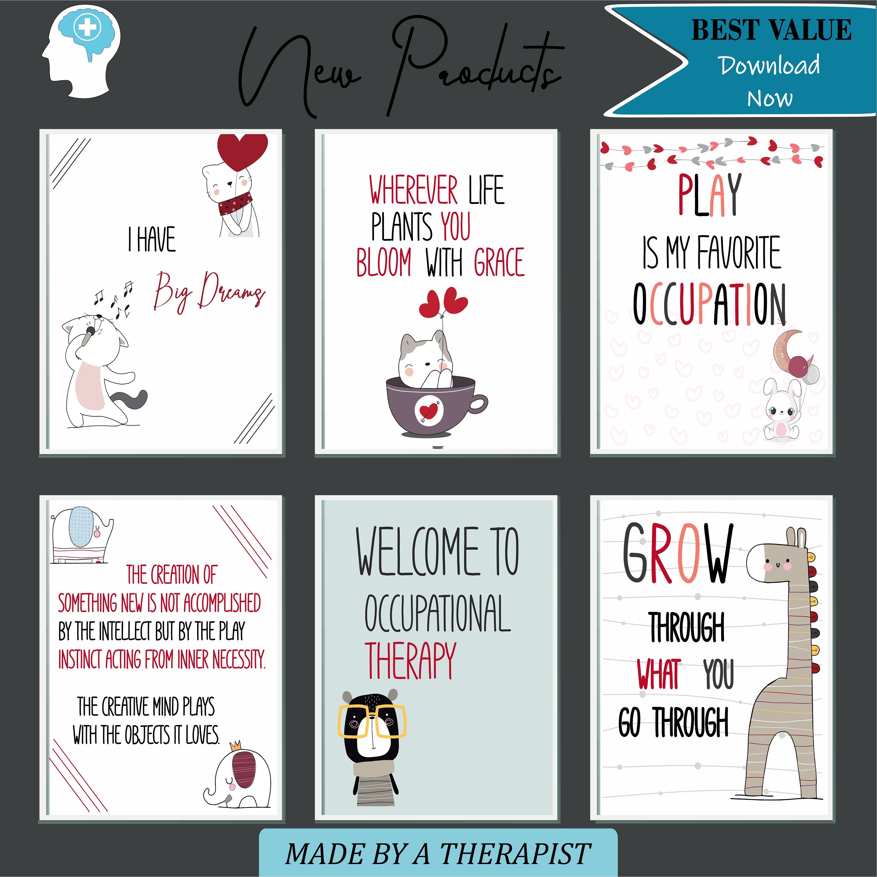 21 Occupational Kids Therapy Bundle Occupational Therapy Poster Office ...