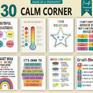 30 Calming Down Corner, School Bulletin Board Printable Calm Corner ...