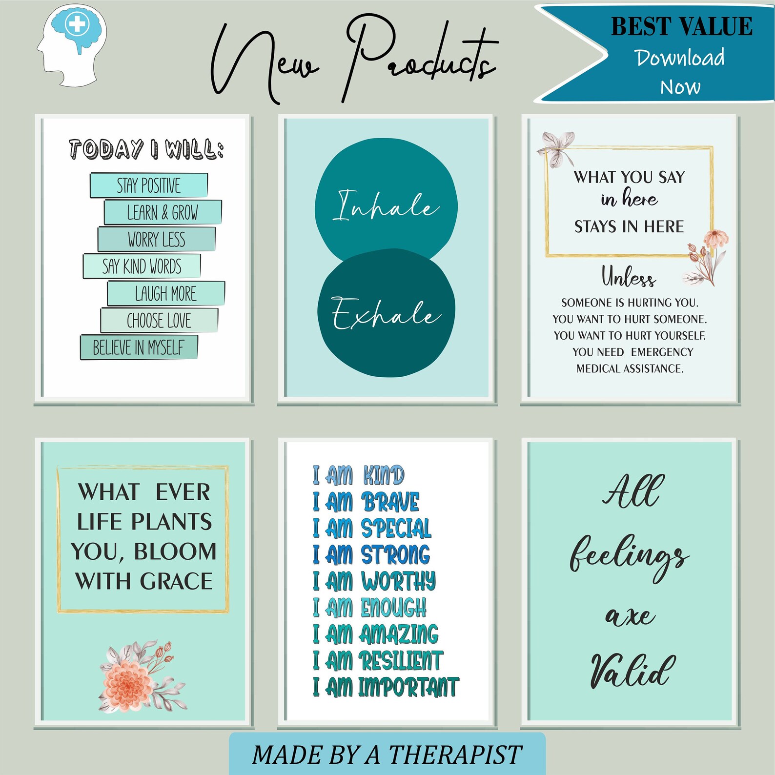 12 Calming Down Corner Boho Classroom Decor Fall Bulletin - Etsy