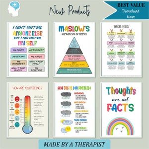 40 Educational Posters Printable Emotions Poster Health Room - Etsy