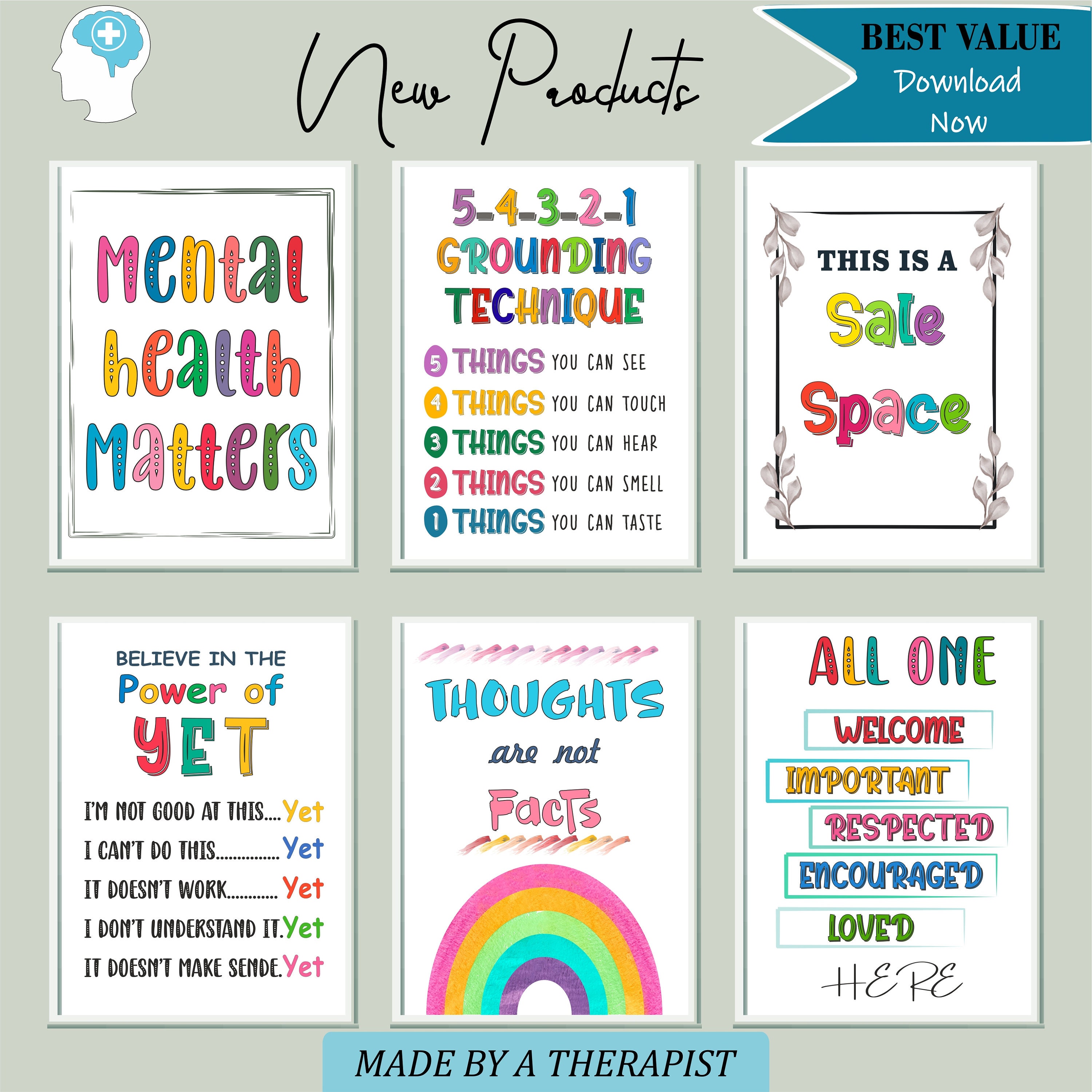 30 Calm Corner Printable School Counselor Posters Calming - Etsy