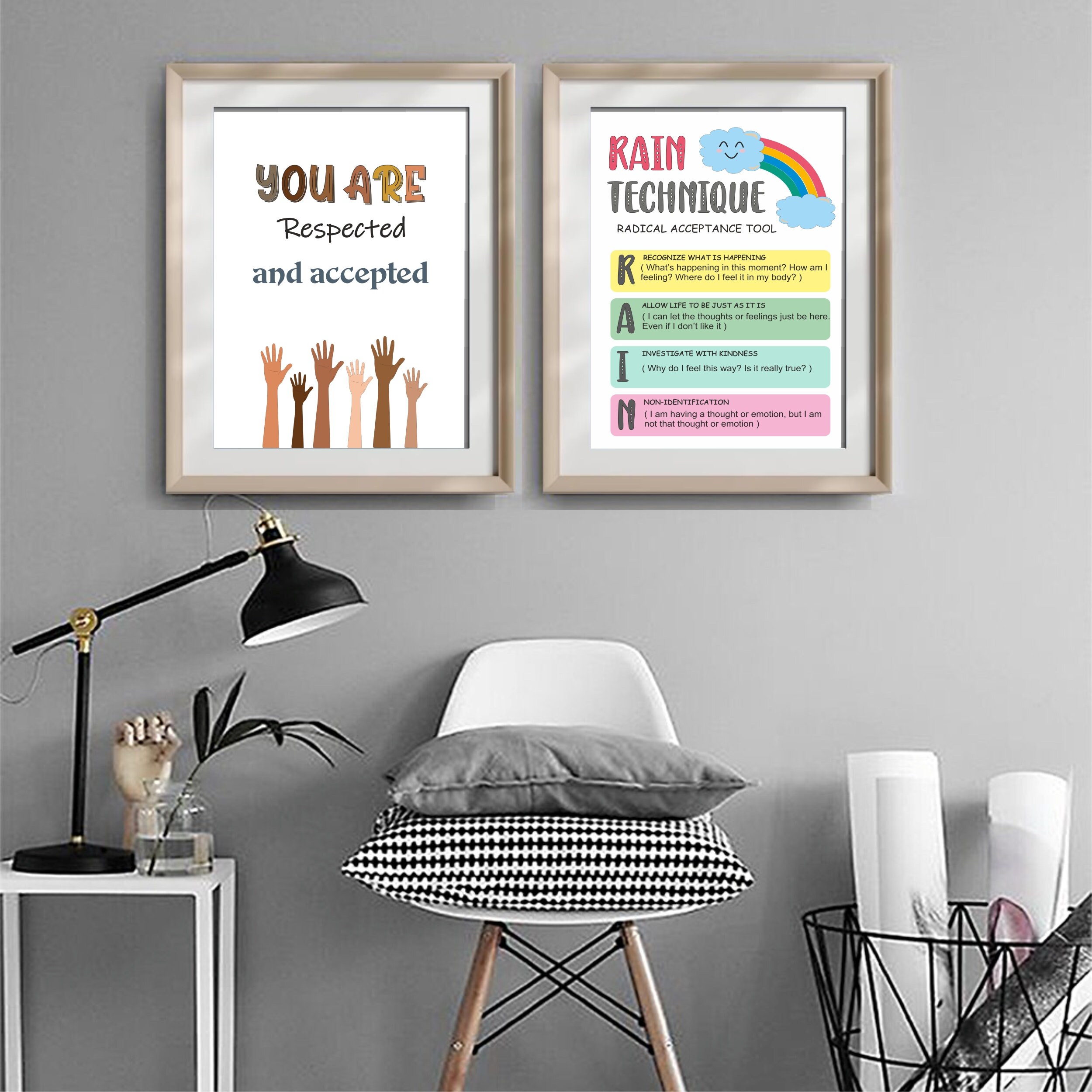 32 Middle School Classroom Decor Feelings Chart Mental Health Prints ...