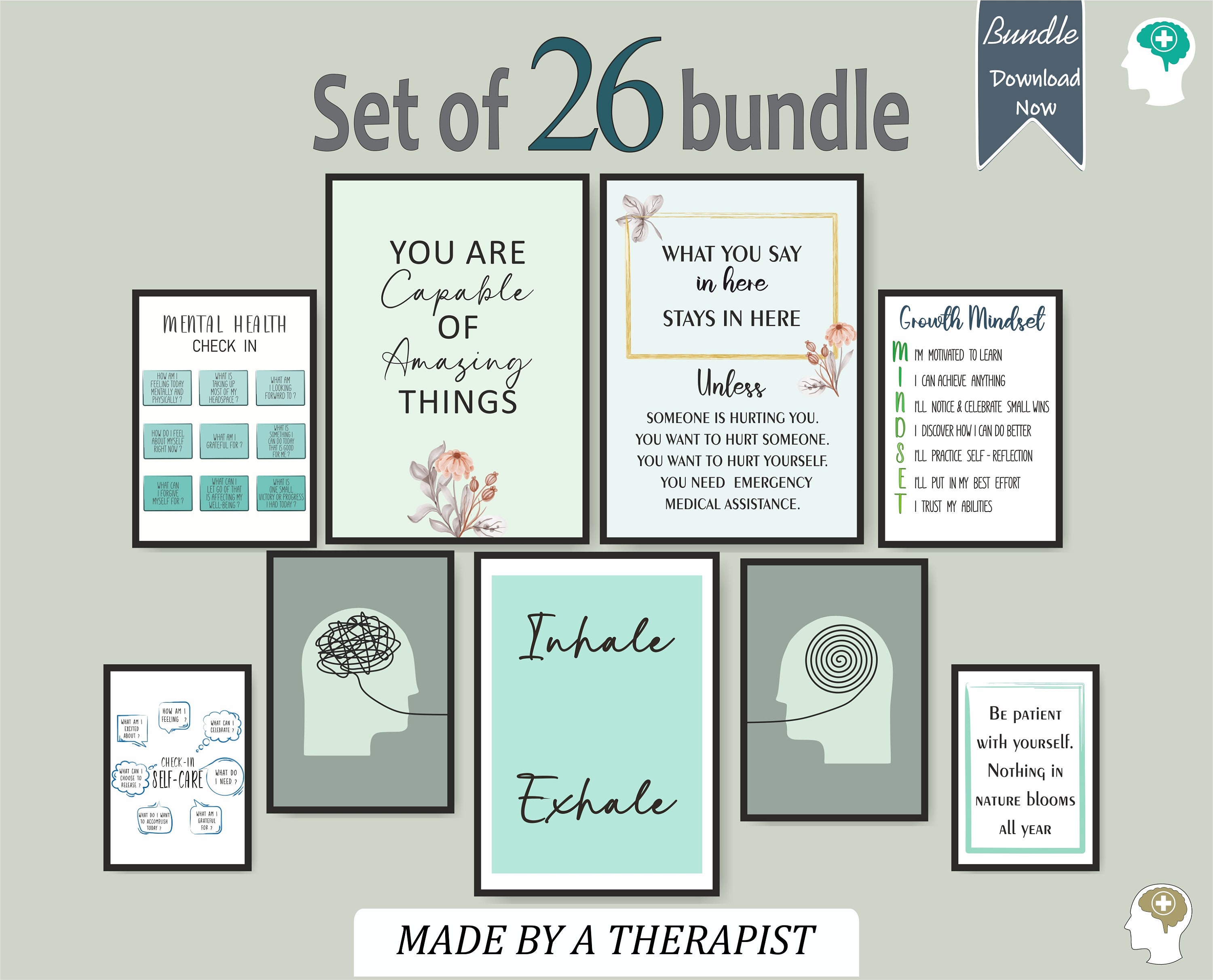 26 Health Room Sign Educational Posters Printable Emotions Poster Calm ...