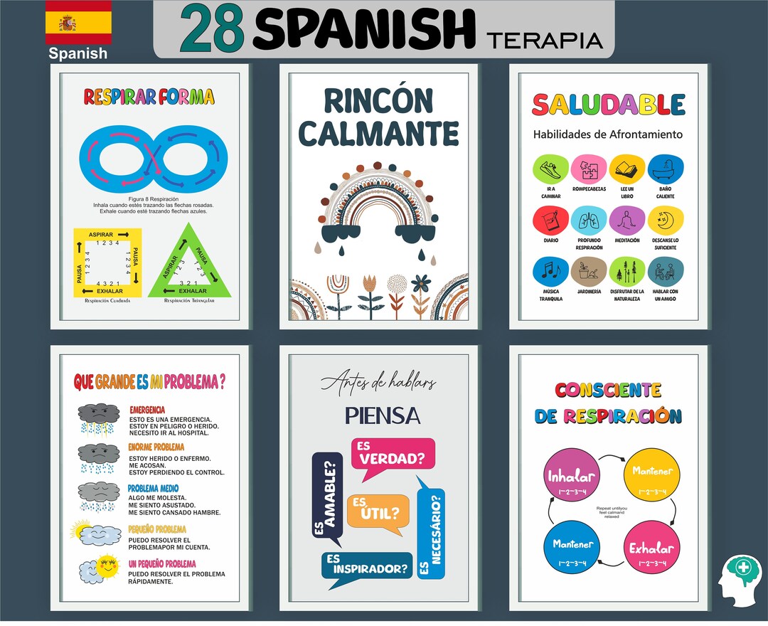 28 Spanish Salud Mental Print, Spanish Bulletin Board Calming Corner ...