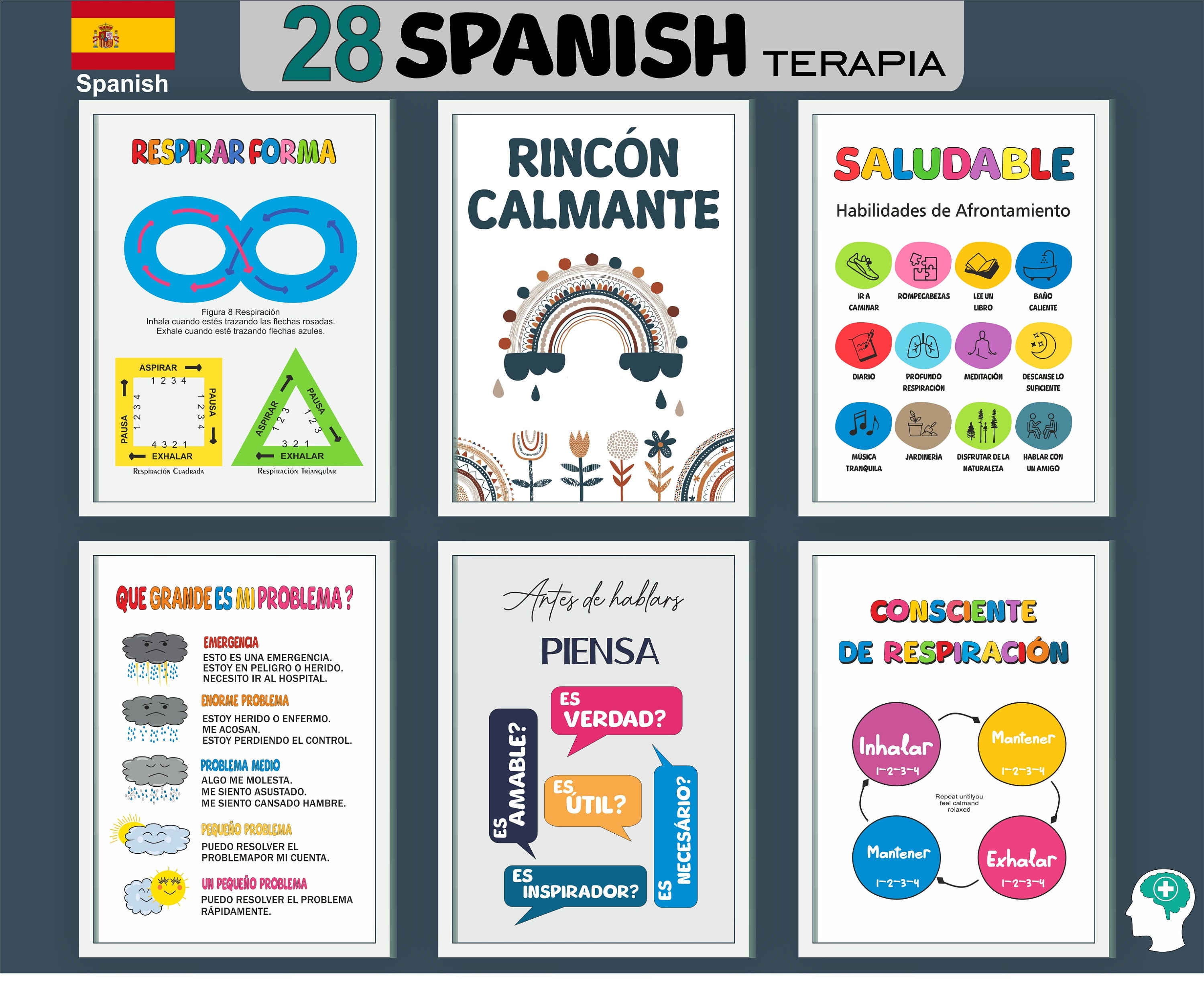 28 Spanish Salud Mental Print, Spanish Bulletin Board Calming Corner ...