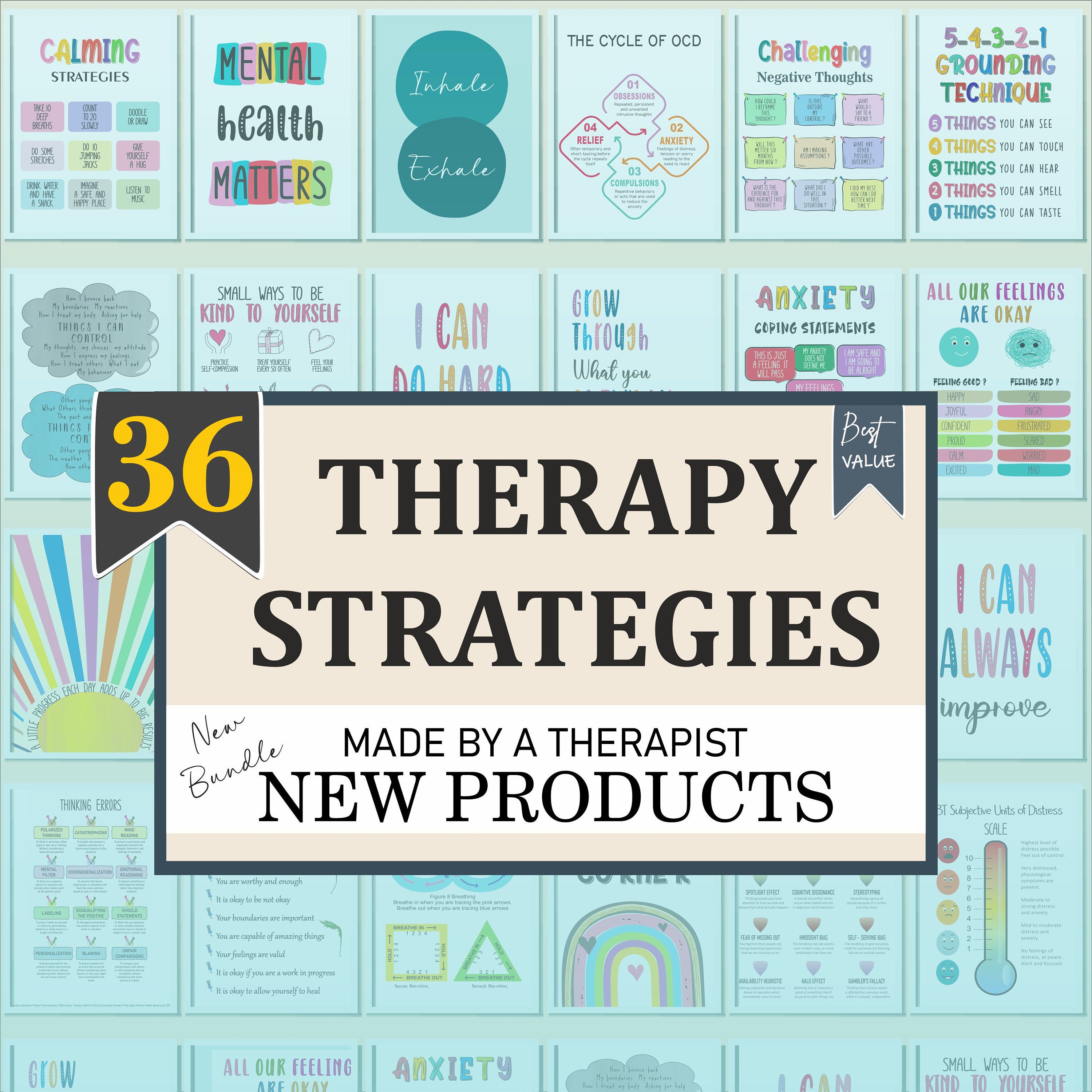 36 School Counselor Door Sign Bundle Social Worker Office Decor Mental ...