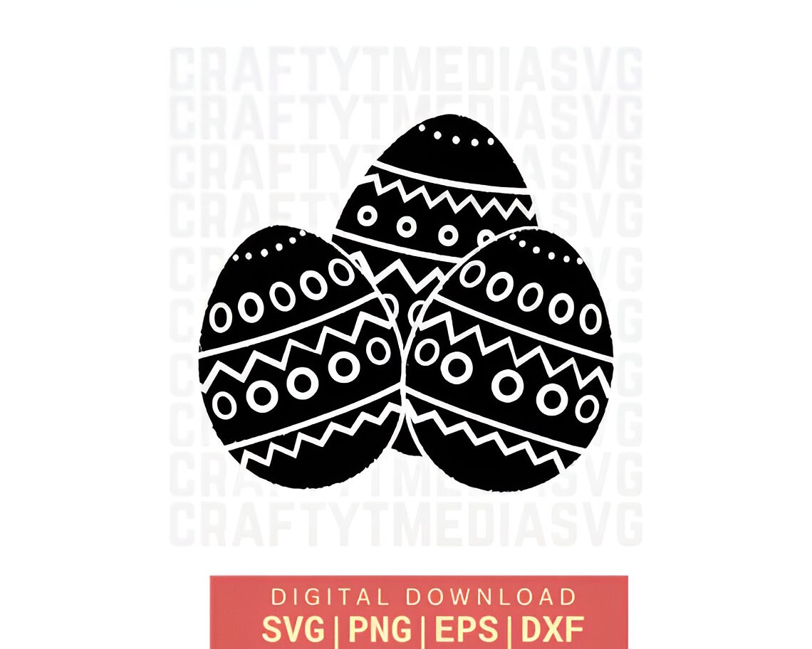 Easter Egg Silhouette Vector SVG Files, Happy Easter Vector SVG, Easter ...
