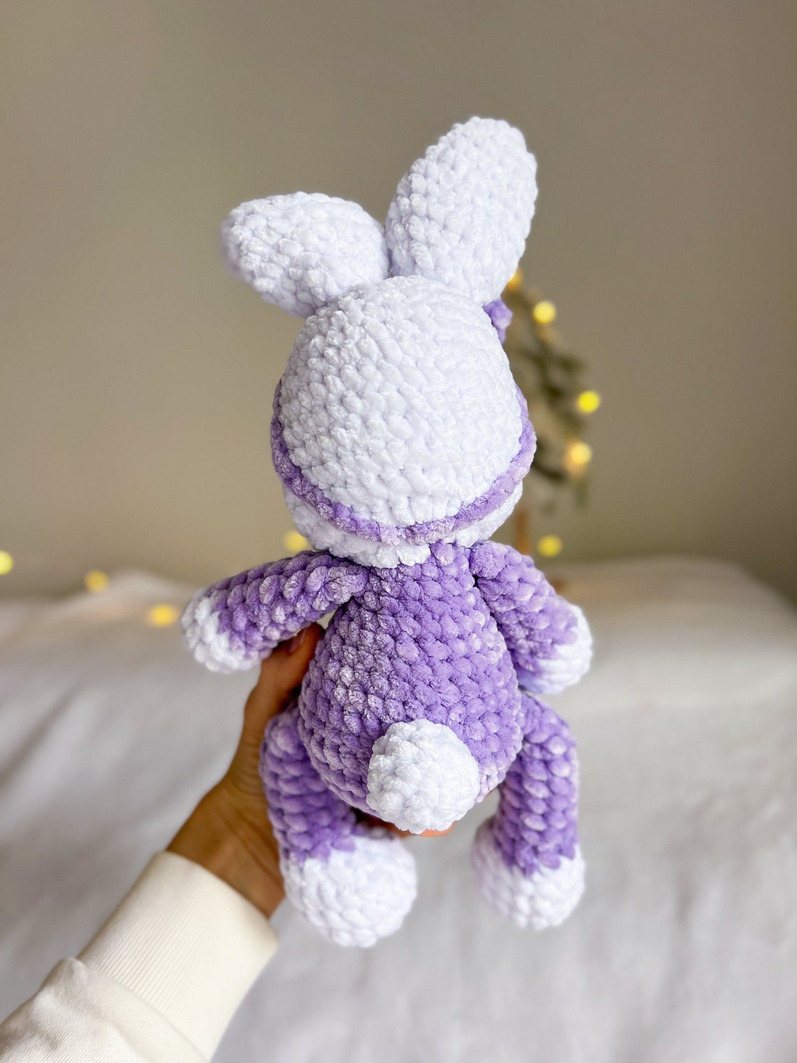 10" Crochet Bunny, Amigurumi Rabbit, Bunny Stuffed Toy, Stuffed Animals ...