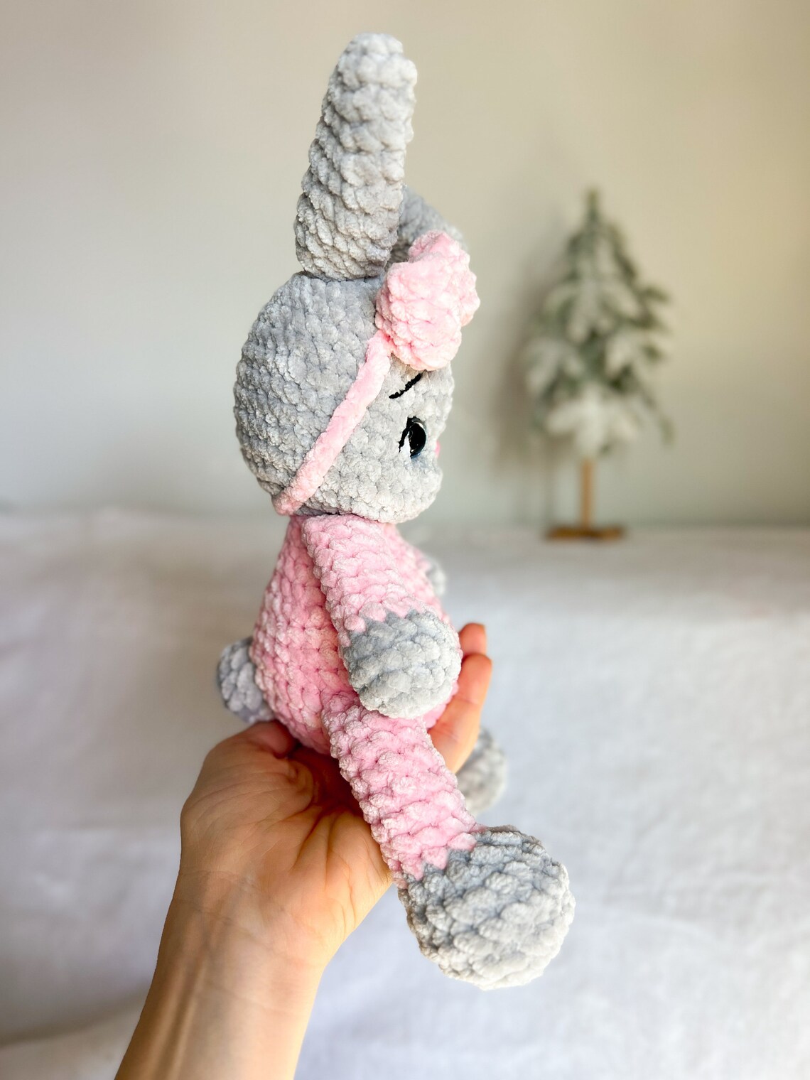 10" Crochet Bunny, Amigurumi Rabbit, Bunny Stuffed Toy, Stuffed Animals ...
