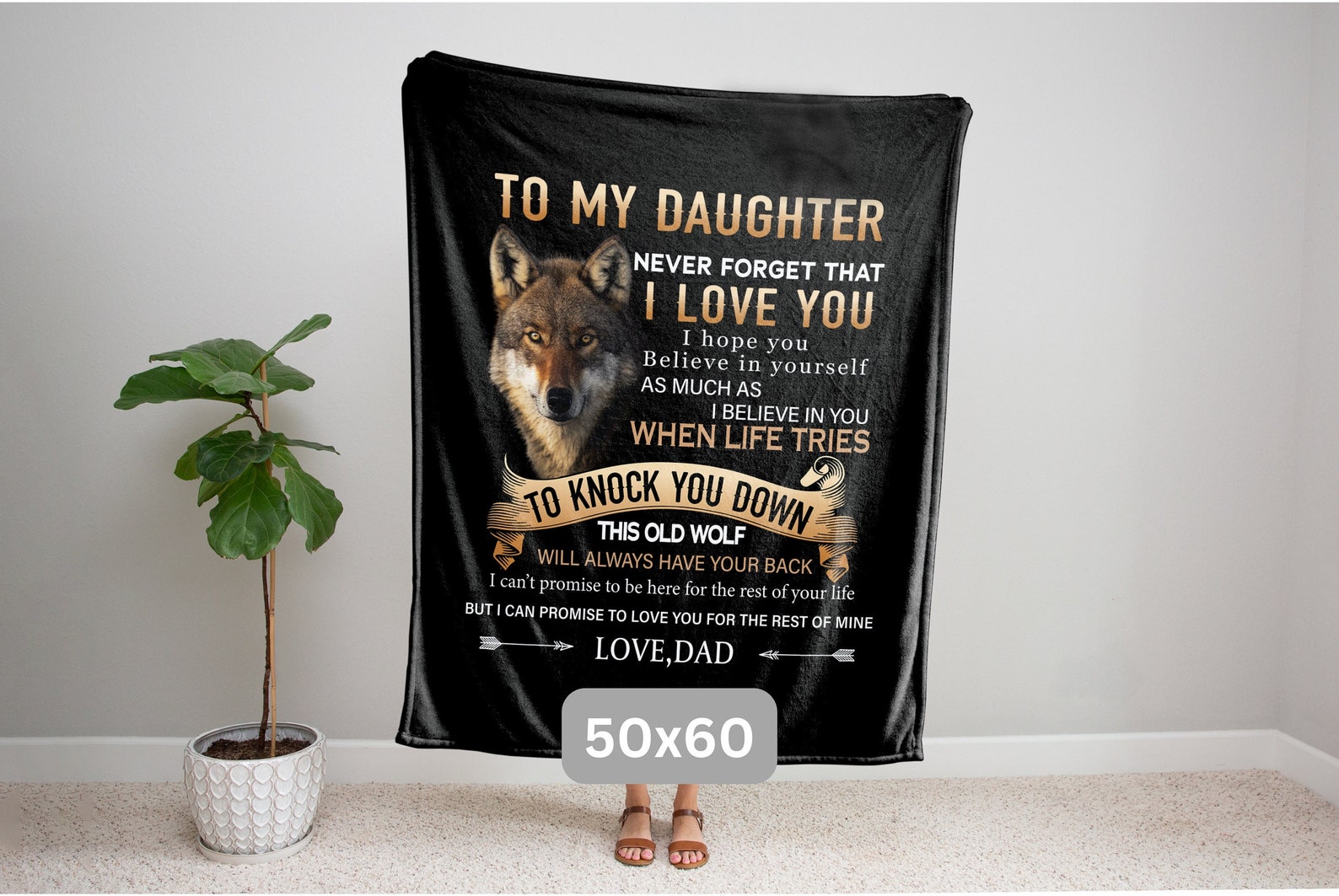 Dad to Daughter Blanket | Gift to Daughter From Dad | Never Forget I ...