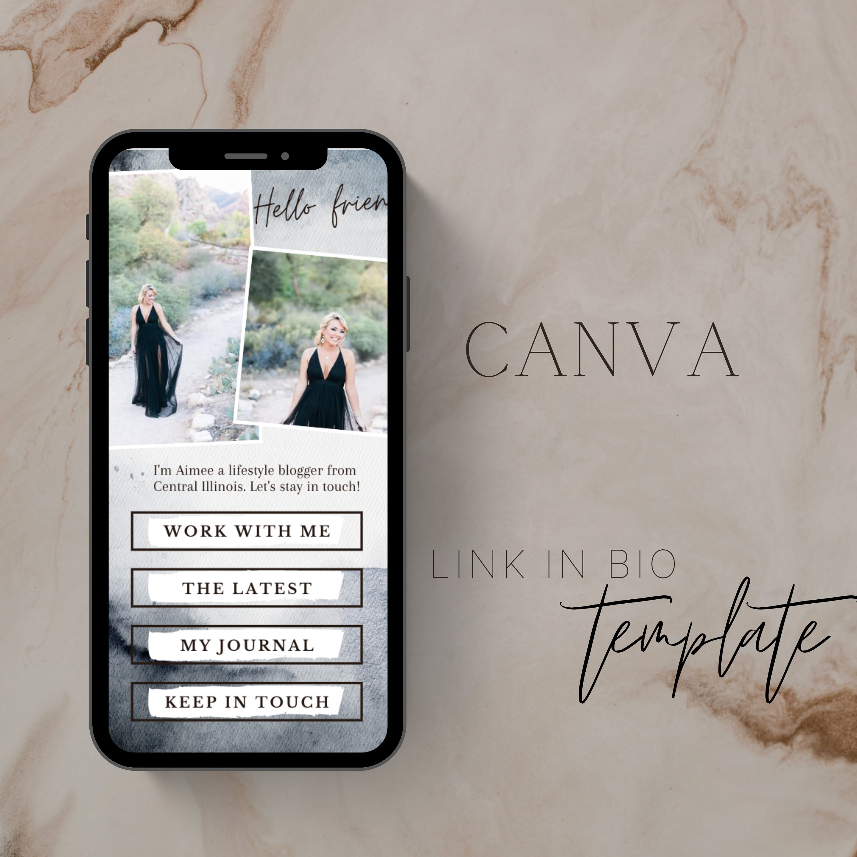 Canva Link in Bio Template Instagram Landing Page Template - Etsy