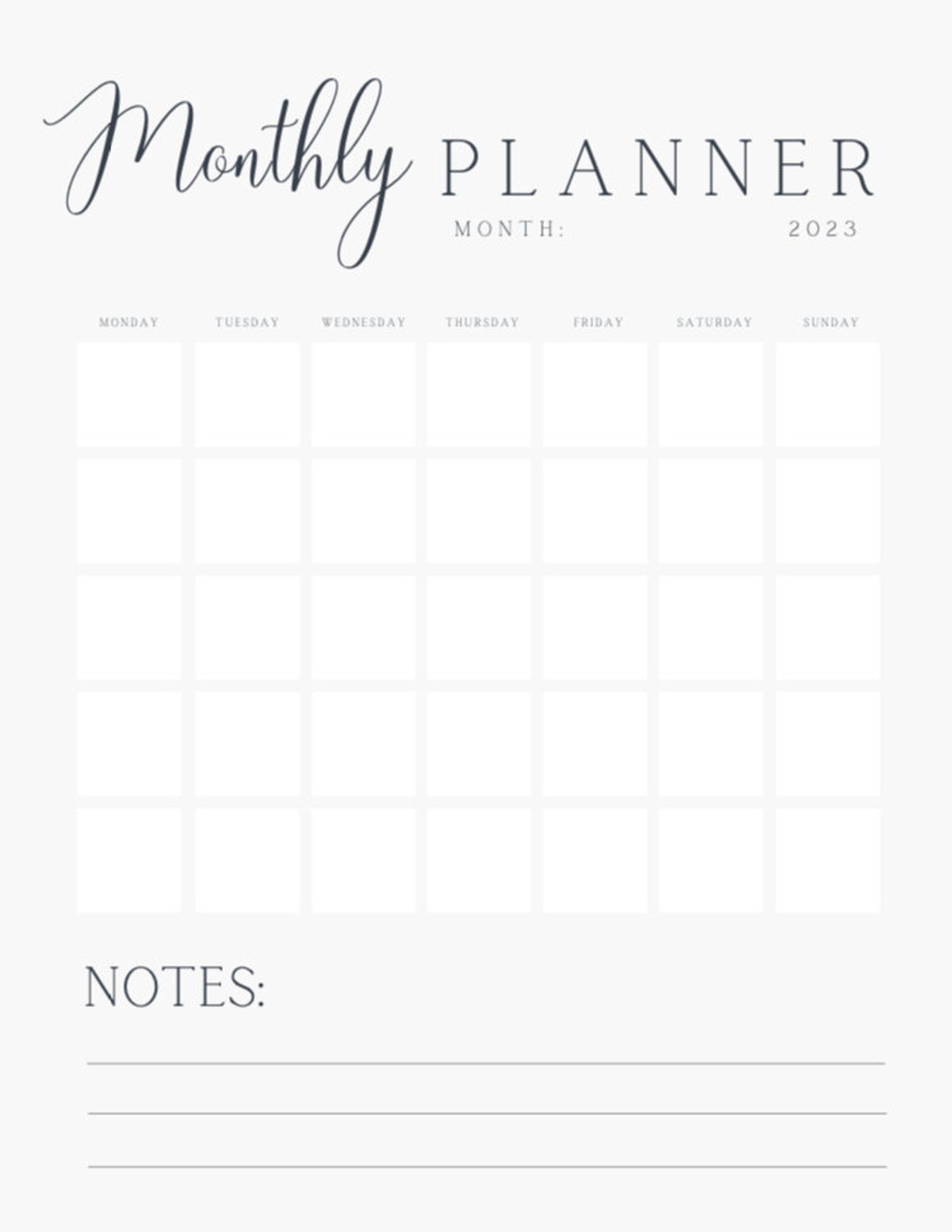 Digital Planner 2023 Undated Watercolorgoodnotes Planner - Etsy