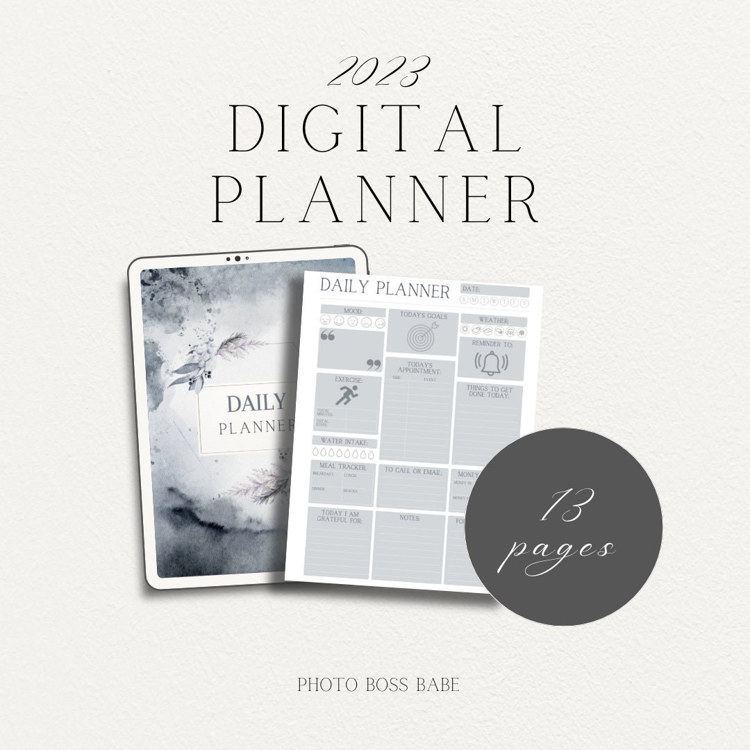Digital Planner 2023 Undated Watercolorgoodnotes Planner - Etsy