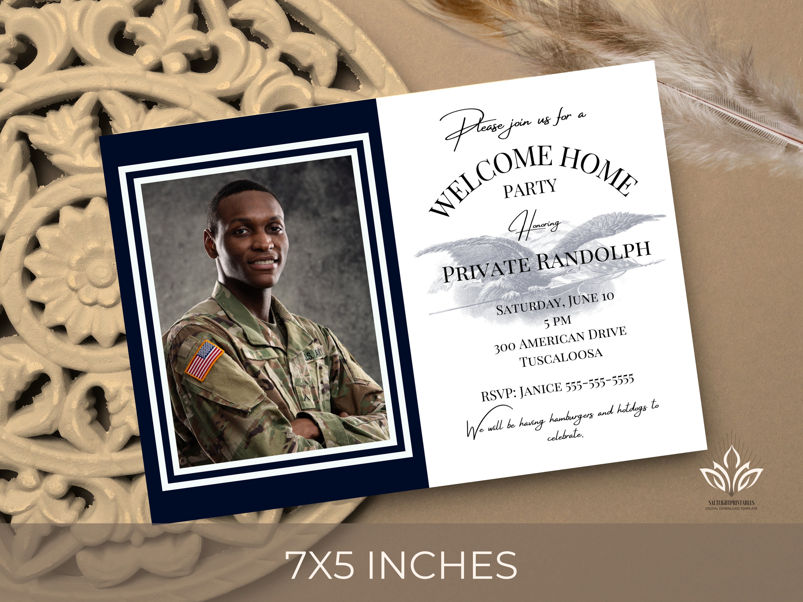 Military Welcome Home Party Invitation, Military Printable Invitation ...