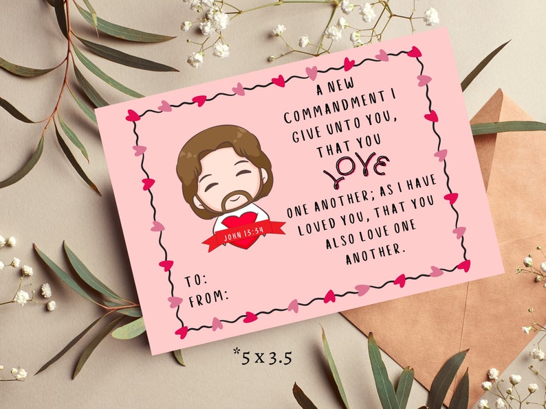 Jesus Loves You Valentine's Day Cards Children's - Etsy