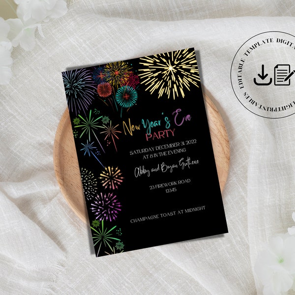 Firework Invitation - Etsy