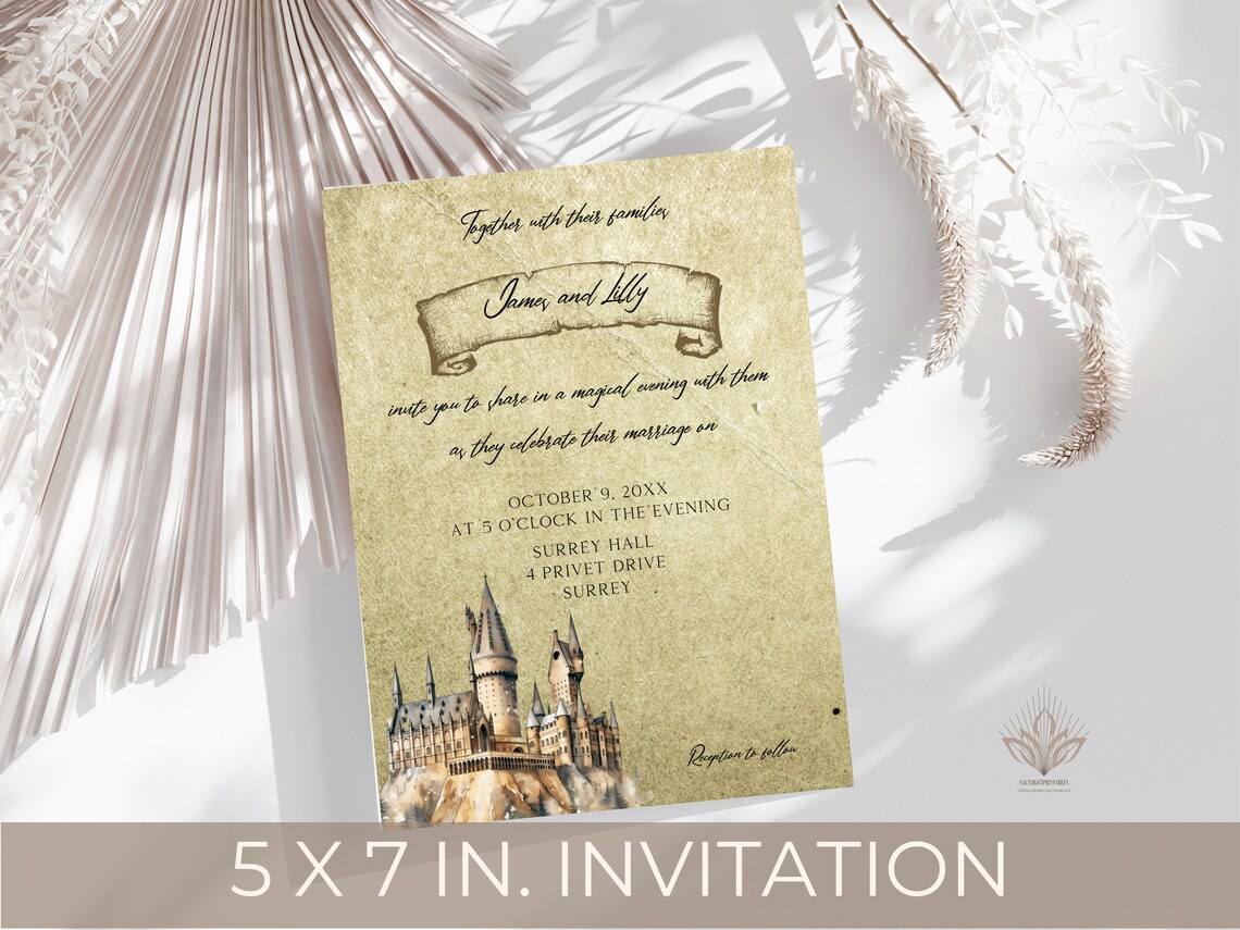 Wizard Themed Wedding Bundle, Diy Invitation,rsvp,save the Date, Hp ...