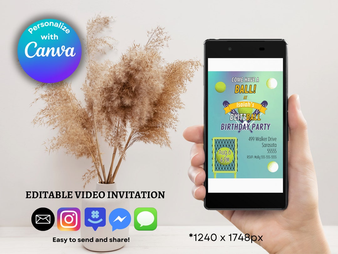 Blitzball Birthday Party Editable Digital Invitation - Etsy