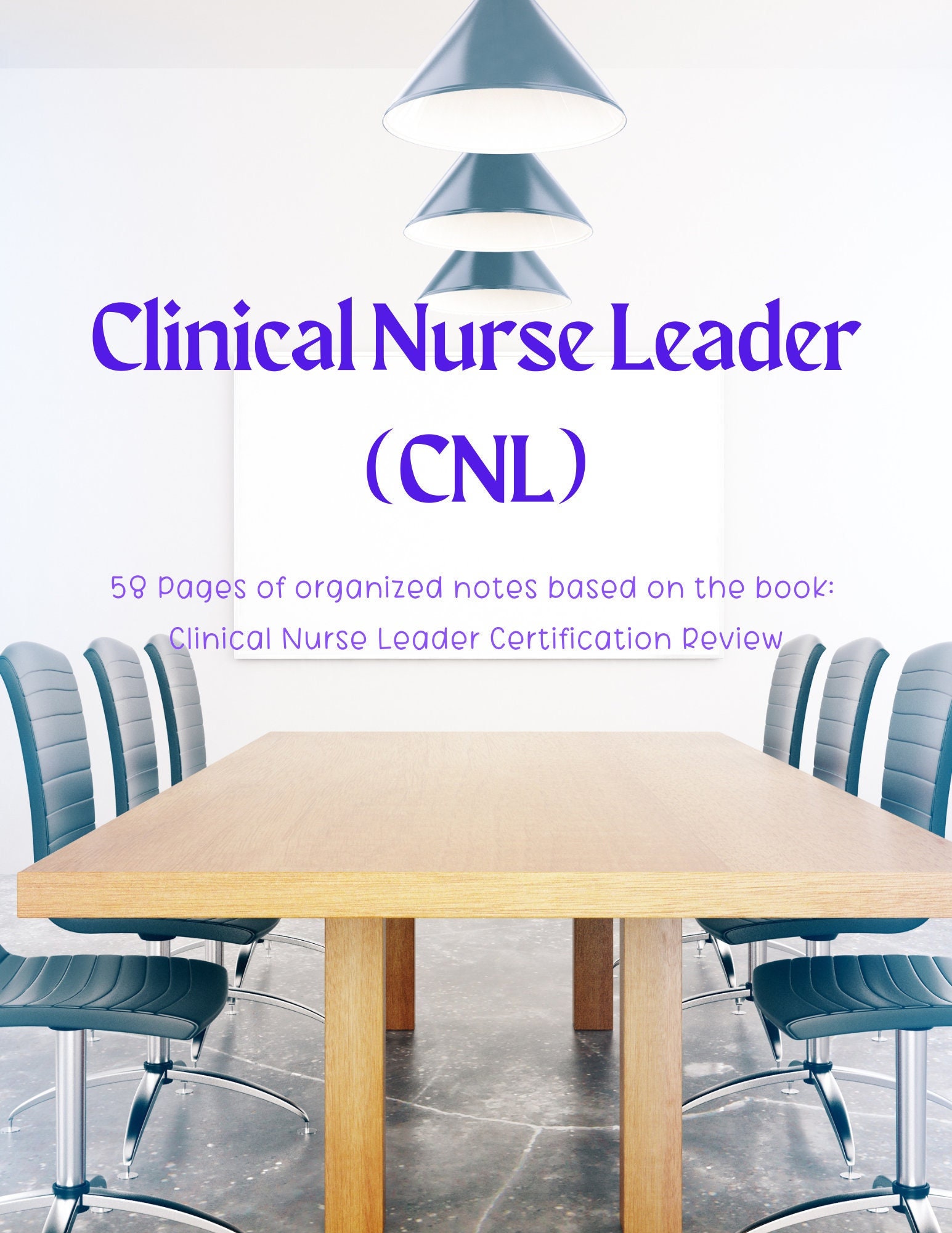 Clinical Nurse Leader CNL Study Notes - Etsy