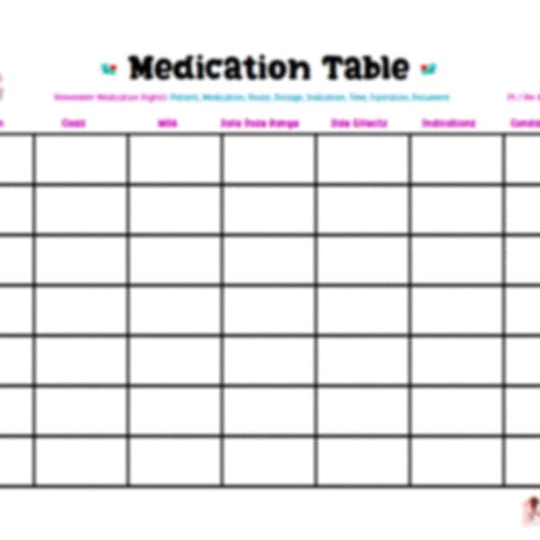 Table Rotation Sheet - Etsy
