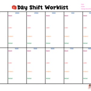ICU Report Sheet + Day Shift Worklist - Etsy