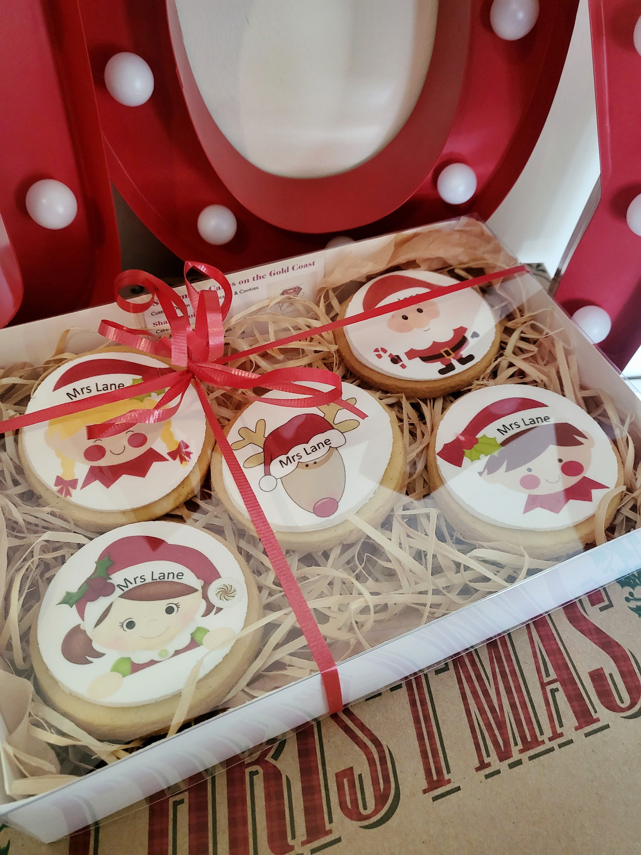 Teacher or Class Christmas Cookies - Personalised - Single's or Sets ...
