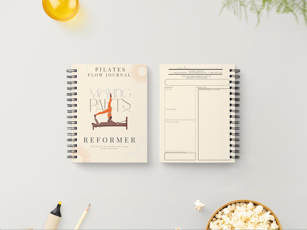 Reformer Pilates, Instructor Flow Journal | Class Session Planner ...