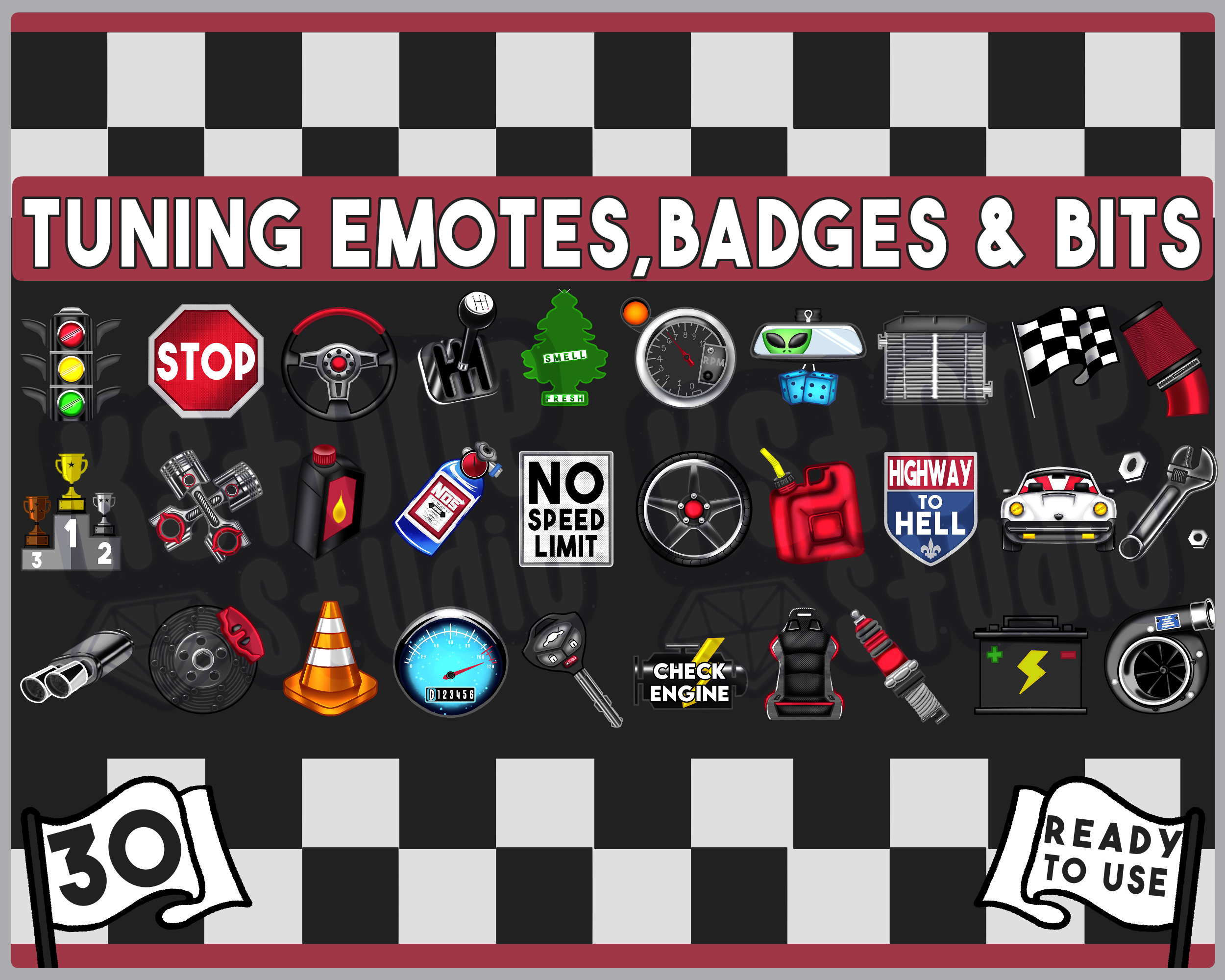 Tuning Emotes & Badges for Twitch - Etsy