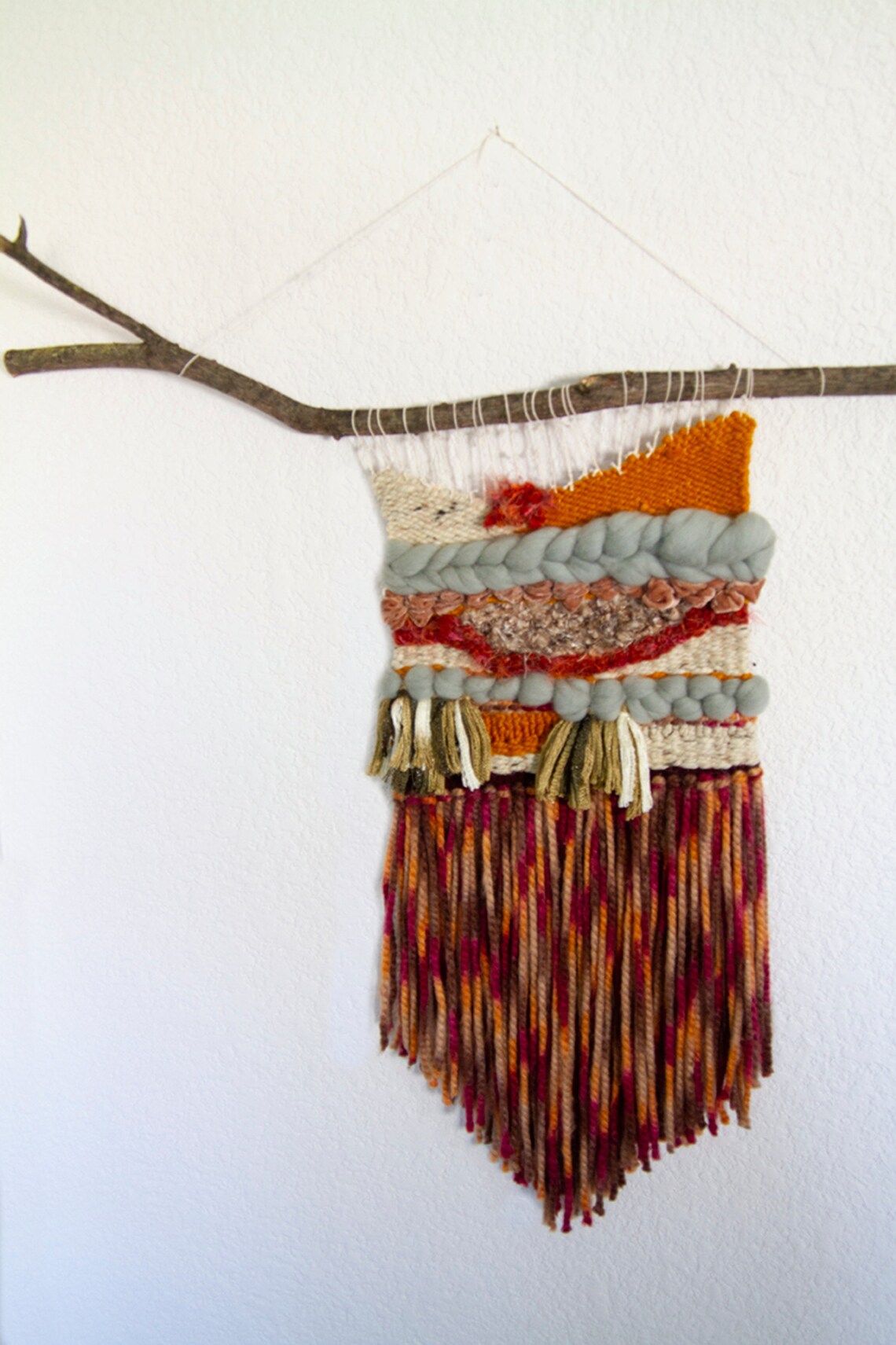 Woven Wall Hanging/ Rustic Weaving/boho Bohemian Wall Decor/handwoven ...