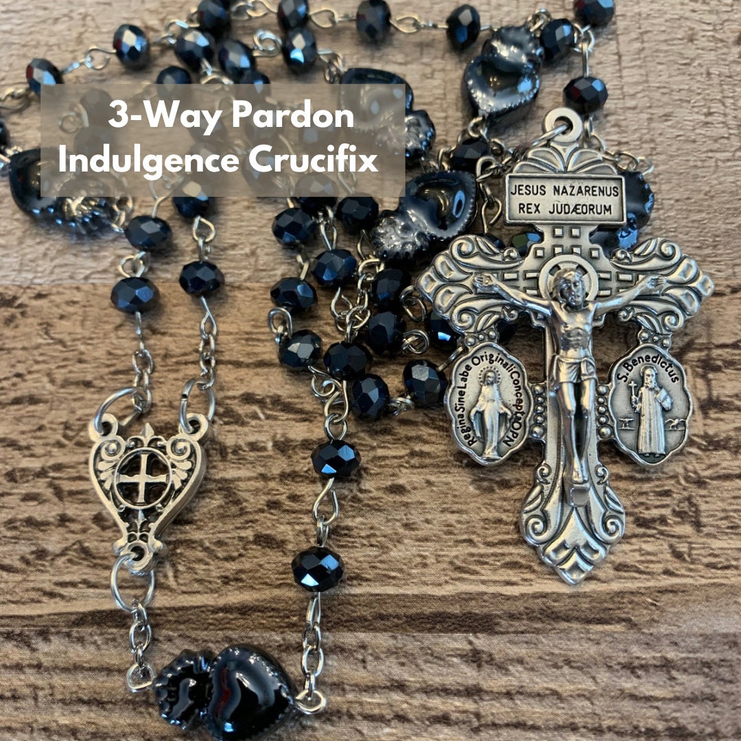Sacred Heart Rosary Pardon Crucifix Rosary Handmade - Etsy