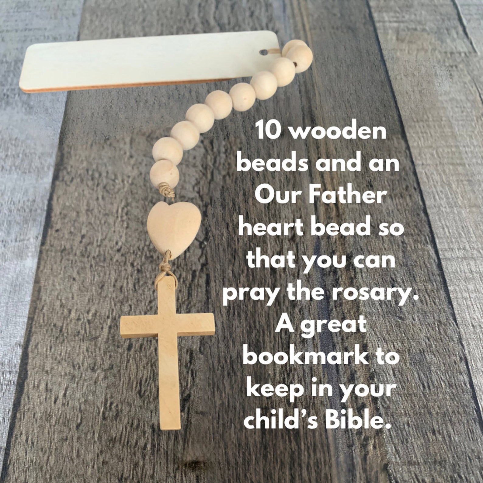 Personalized Wooden Rosary Bookmark: Catholic Easter Gift for Kids - Etsy