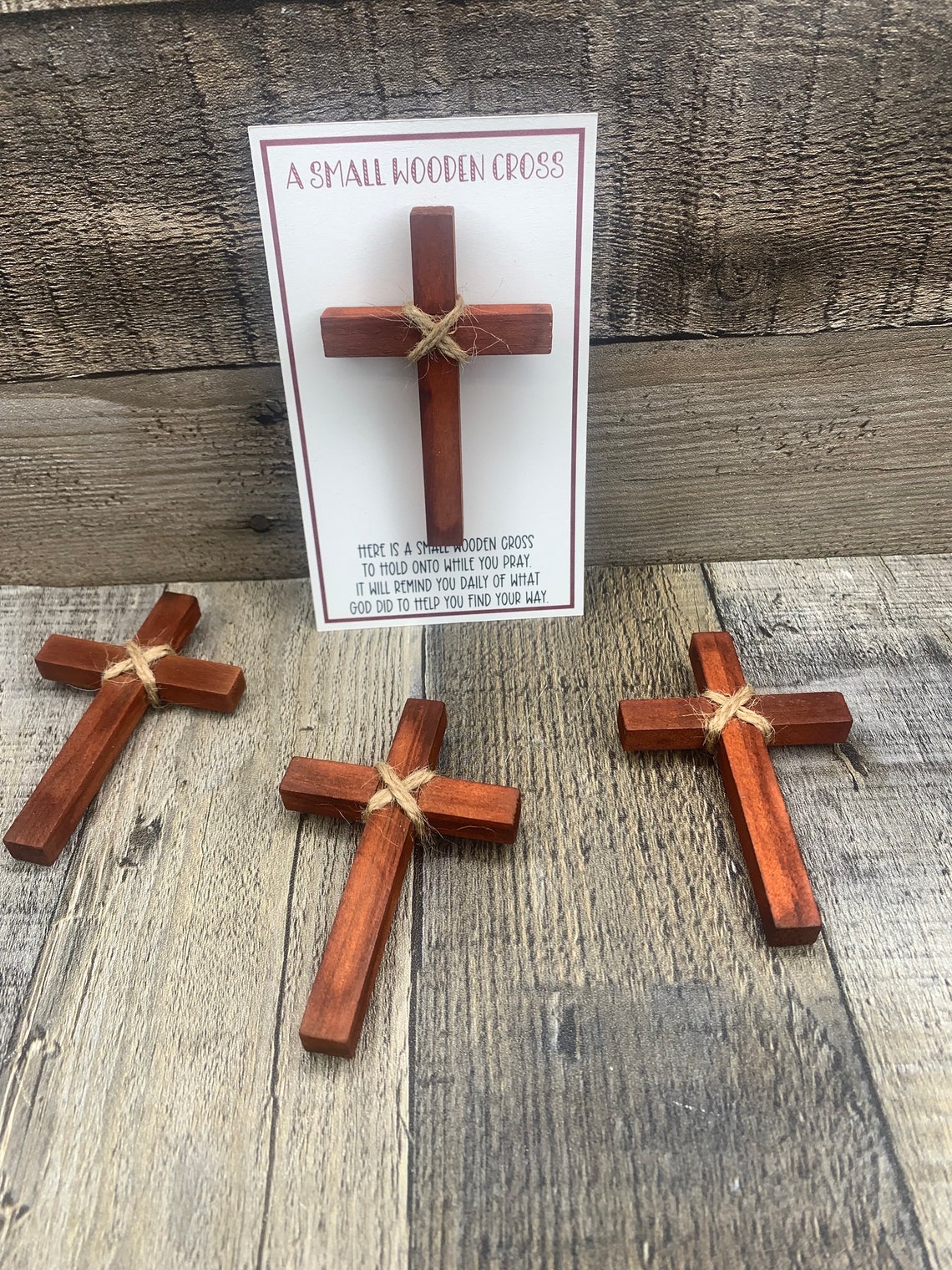 Small Wooden Hand Cross: Catholic Party Favors and Easter Basket ...
