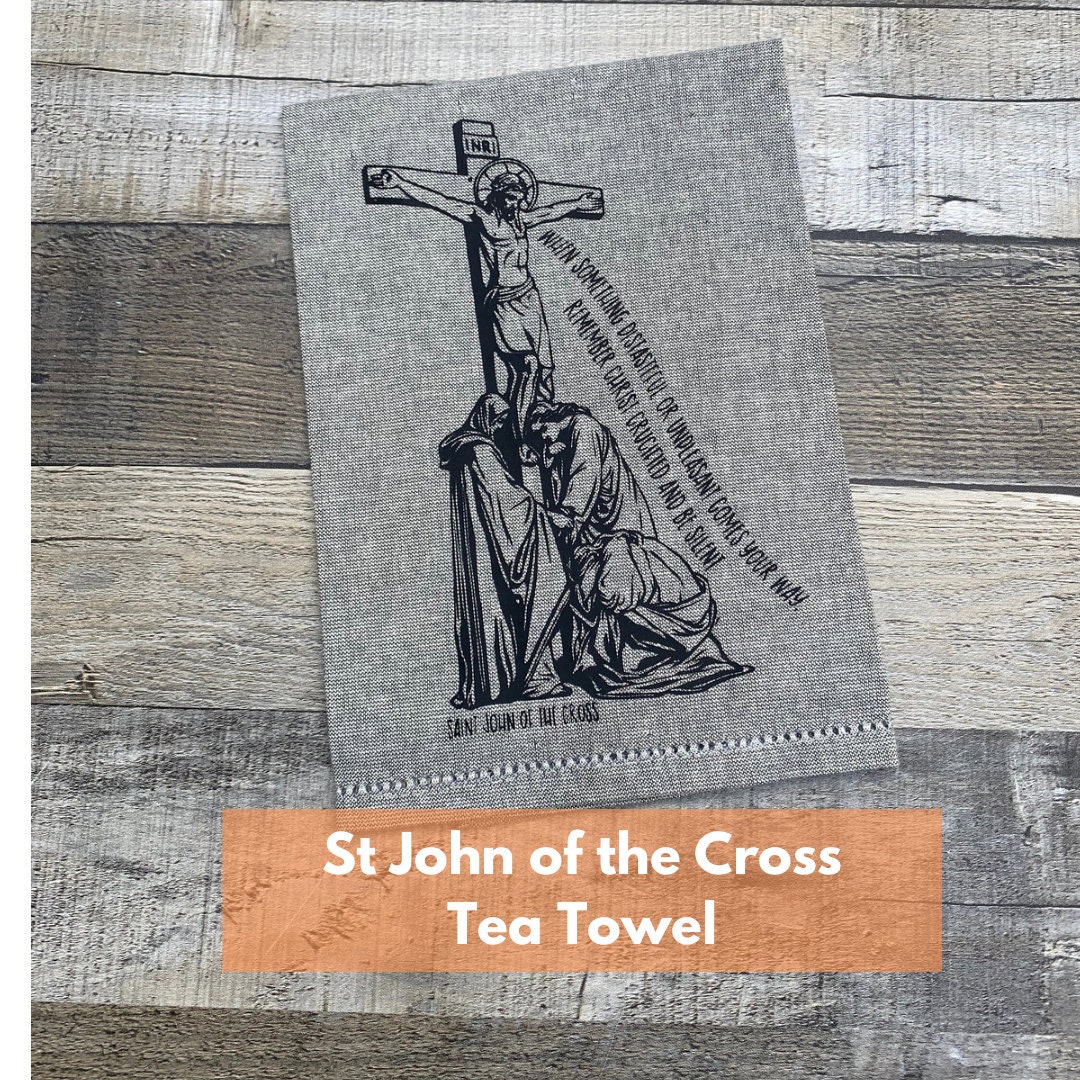 St John of the Cross Tea Towel | Catholic Dish Towel | Catholic Kitchen ...